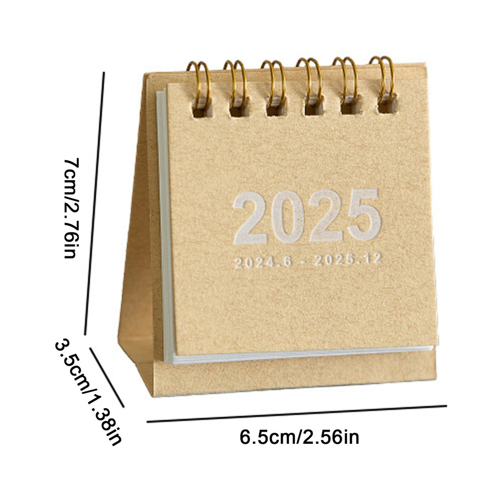 Ayd 2025 Mini Retro Đơn Giản Màu Trơn Lịch Để Bàn Giấy Để Bàn Mini ...