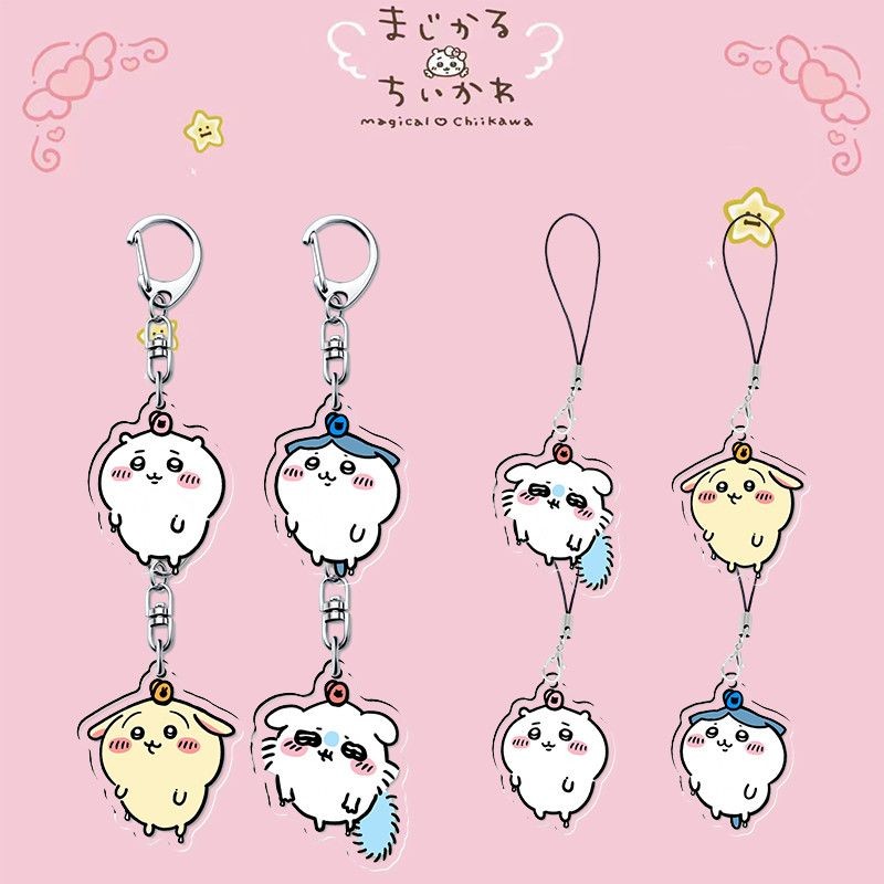 Chiikawa Hachi Usagi Chii momonga acrylic móc khóa dây chuyền điện thoại di động mặt dây chuyền ...