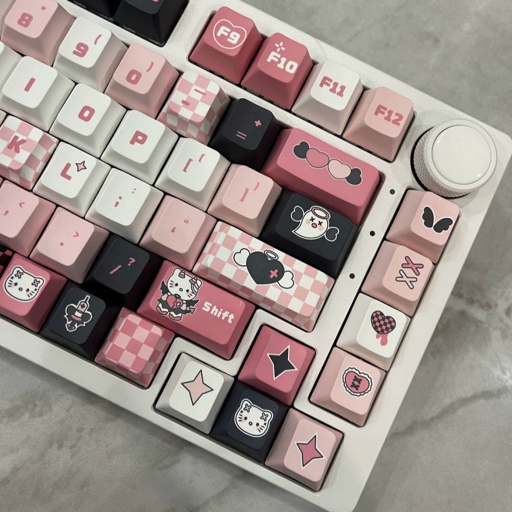 Hello Kitty Pink Keycap Cherry / MOA Profile 130 Phím PBT Thuốc Nhuộm ...