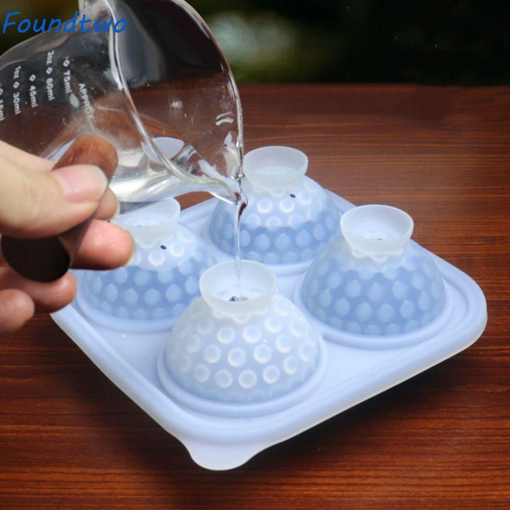 Khay Đá FOUNDTWO, Khuôn Đá Bóng Golf Silicon Linh Hoạt, DIY Vuông 4 ...