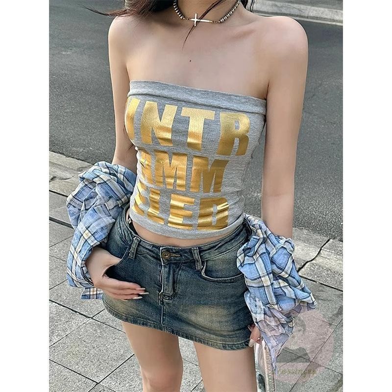 Dre-áo ống in chữ mỏng không tay mùa hè dành cho nữ | Shopee Việt Nam