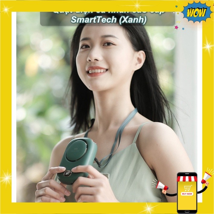 [HCM] - Quạt điện cá nhân cao cấp SmartTech (Xanh) - King Market's Shop | Shopee Việt Nam
