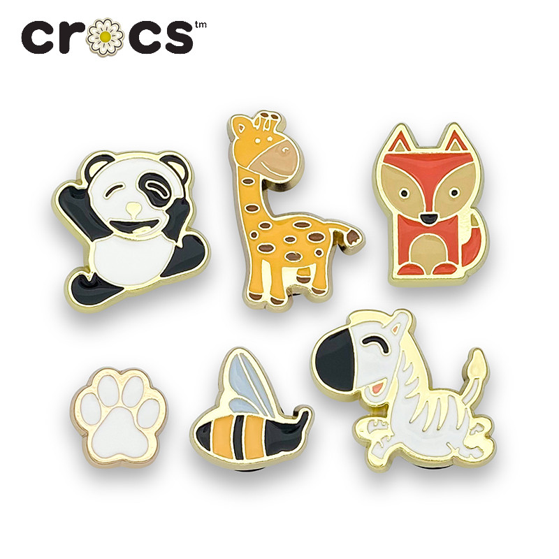 sticker dép crocs Metal animal series jibbitz crocs DIY charm crocs ...