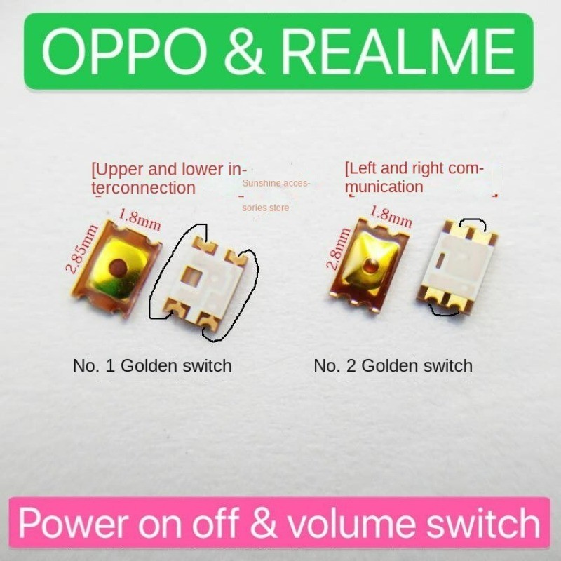 10-50 chiếc Oppo & Realme tắt nguồn & công tắc âm lượng Công tắc Botton ...