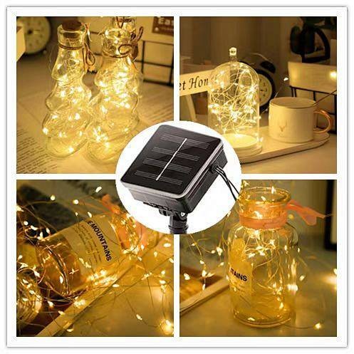 Solar Night Market Lamp Stall Outdoor Waterproof Copper Wire Lamp XINGX ...