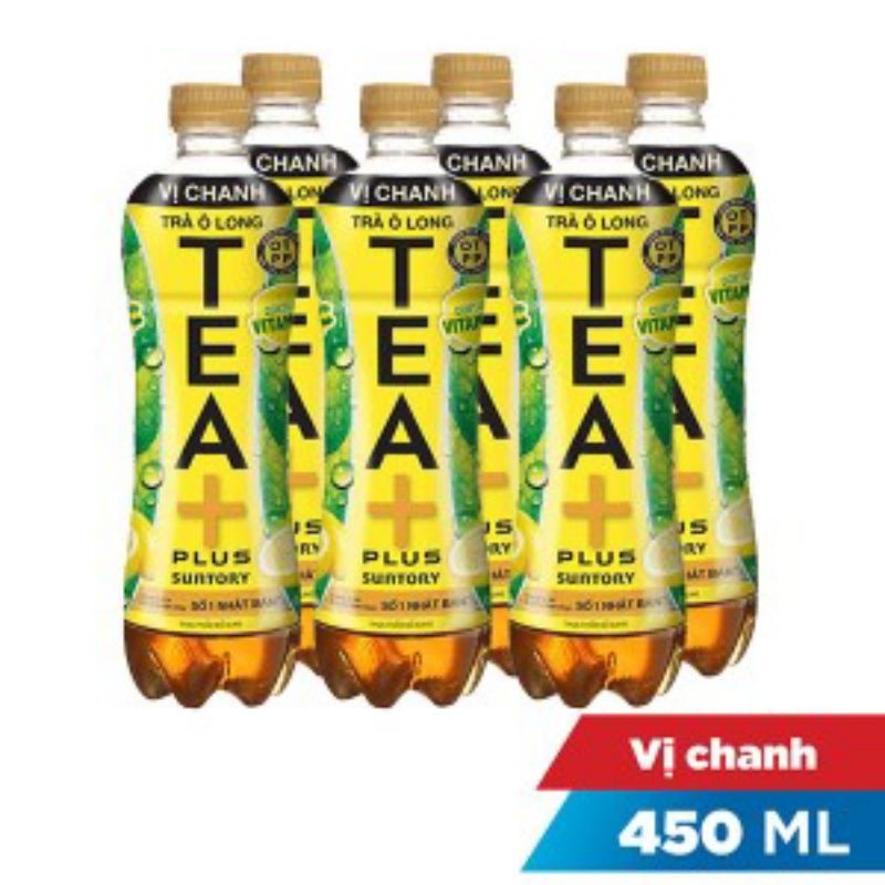 Lốc 6 chai trà ô long tea plus/ ô long chanh 450ml | Shopee Việt Nam