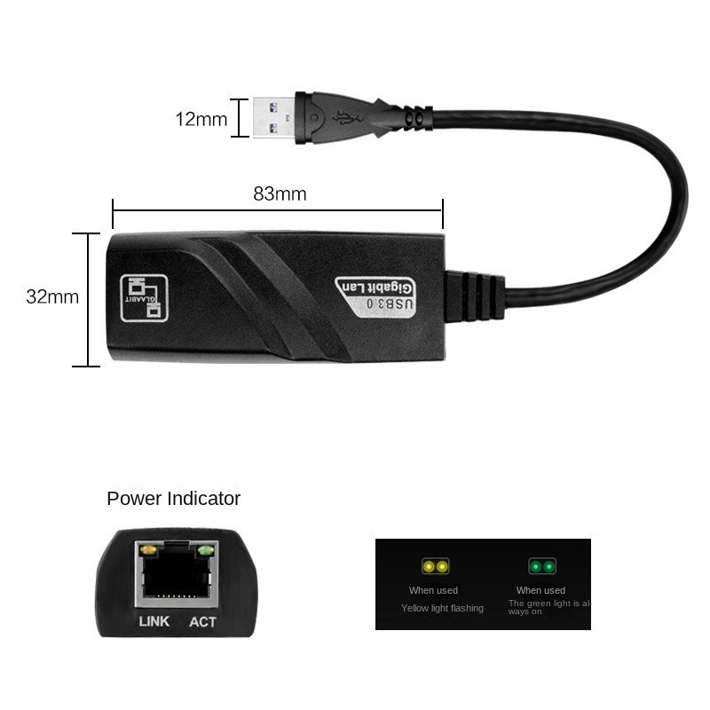 Usb 3.0 Gigabit Card mạng tốc độ cao không cần trình điều khiển USB ...