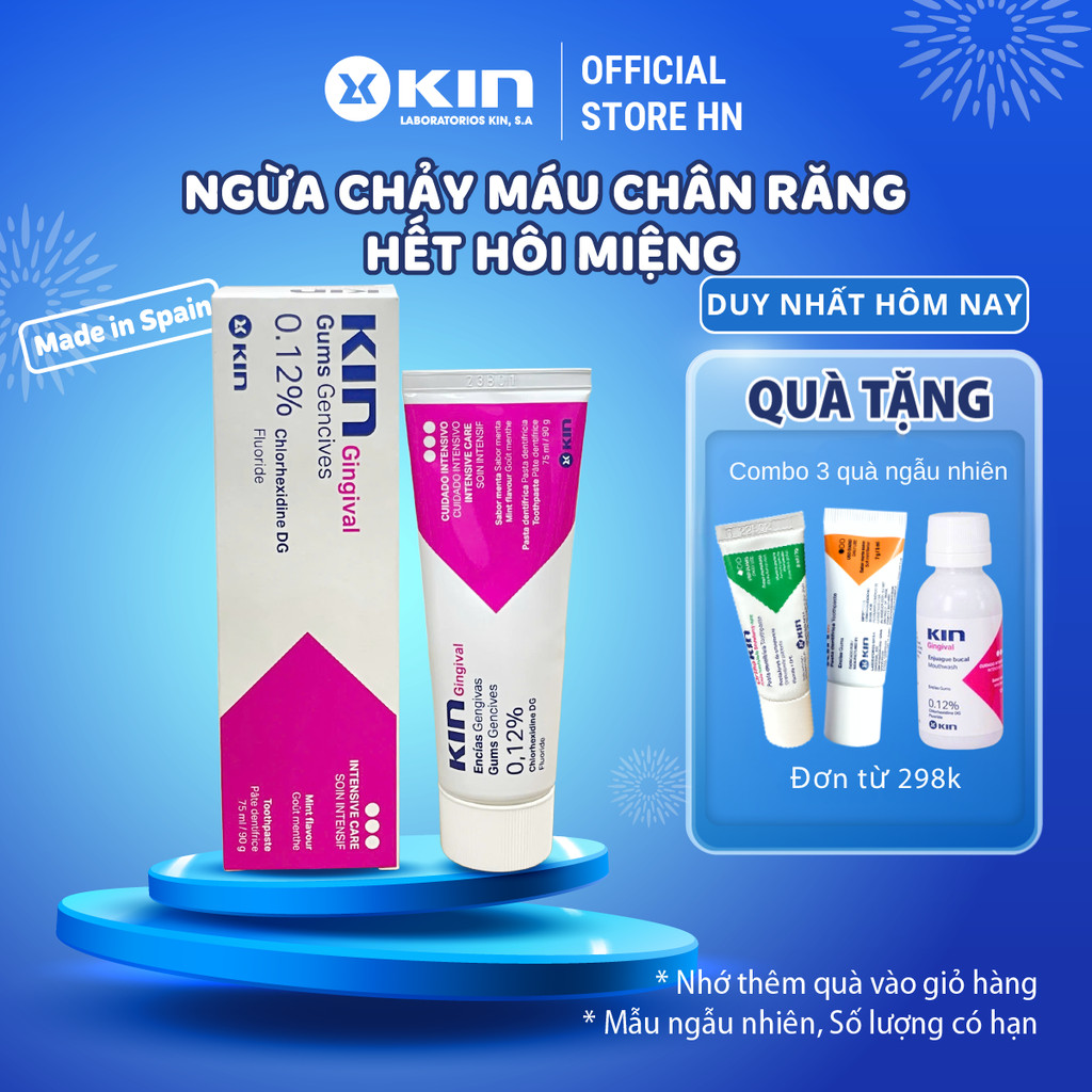 Kem Đánh Răng Kin Gingival Dùng Cho Chảy Máu Chân Răng, Hôi Miệng, Viêm ...