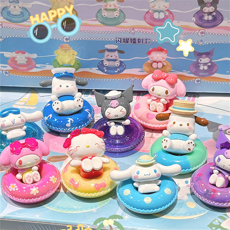 3 Cái / túi Sanrio TOPTOY Túi Ngẫu Nhiên Mini Bơi Vòng Hình Đồ Chơi Dễ Thương Mù Hộp Quà Tặng ...