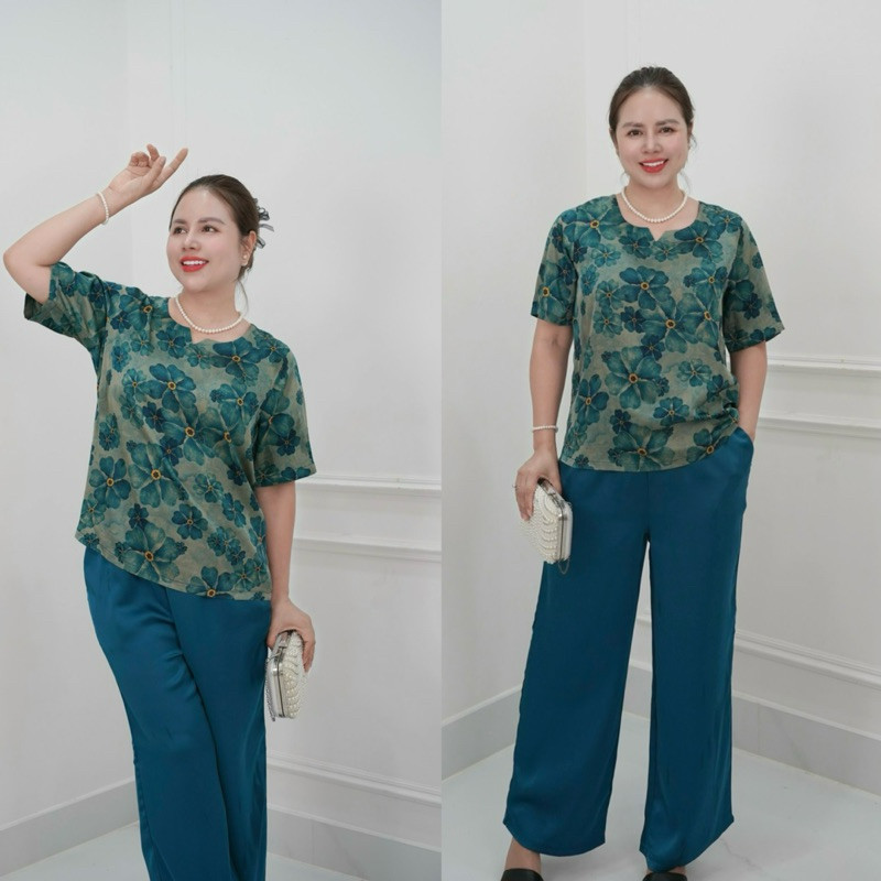 (HÀNG CAO CẤP ) Đồ bộ trung niên Cc31, đồ bộ mặc ở nhà cho các bà, các ...