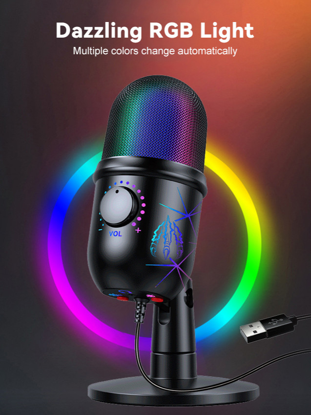 [SS originality] DoomHot USB Microphone Professional RGB Gaming Mic PC ...