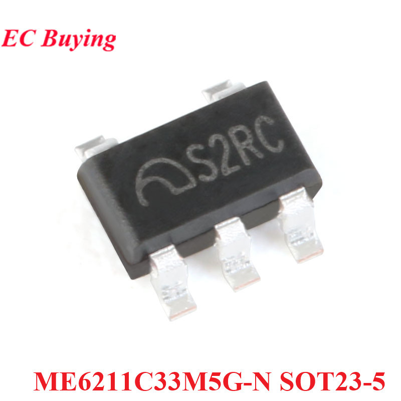 20 Chiếc ME6211 ME6211C33 ME6211C33M5G ME6211C33M5G-N S2RC SOT23-5 3.3V 500mA Bộ Điều Chỉnh Điện ...