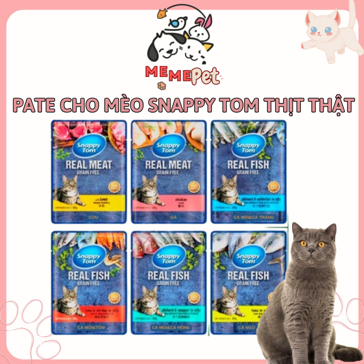 Pate Snappy Tom Real Fish Cho Mèo 85g Pate Mèo bổ sung dinh dưỡng cho ...