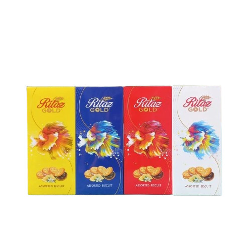 (Date 1/5/2026) Bánh quy Ritaz Gold Hộp Giấy Chữ Nhật Dài 120G Mẫu Cá ...
