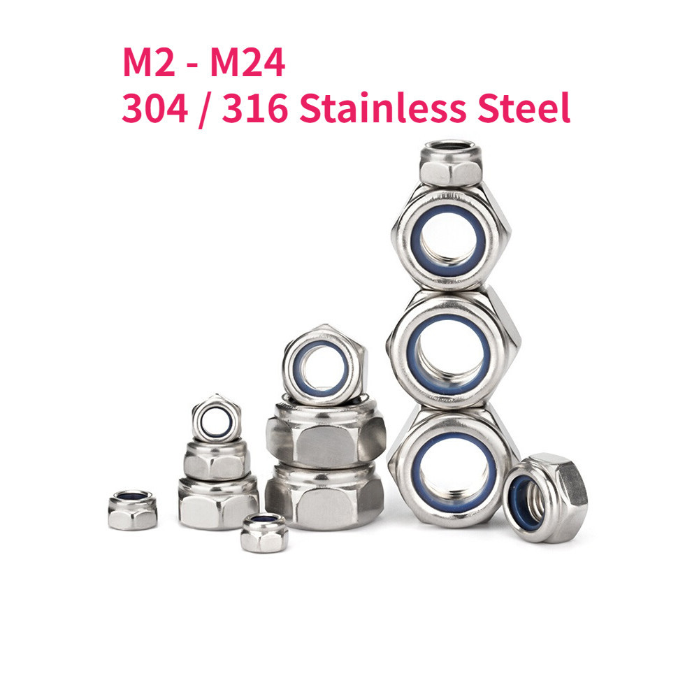 M2 M2.5 M3 M4 M5 M6 M8 M10 M12 M14 M16 M18 M20 M22 M24 304 / 316 Thép không gỉ Lục Giác Nylon ...