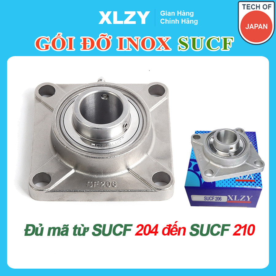 Gối đỡ vòng bi inox SUCF204 SUCF205 SUC206 SUCF207 SUCF208 SUCF209 ...