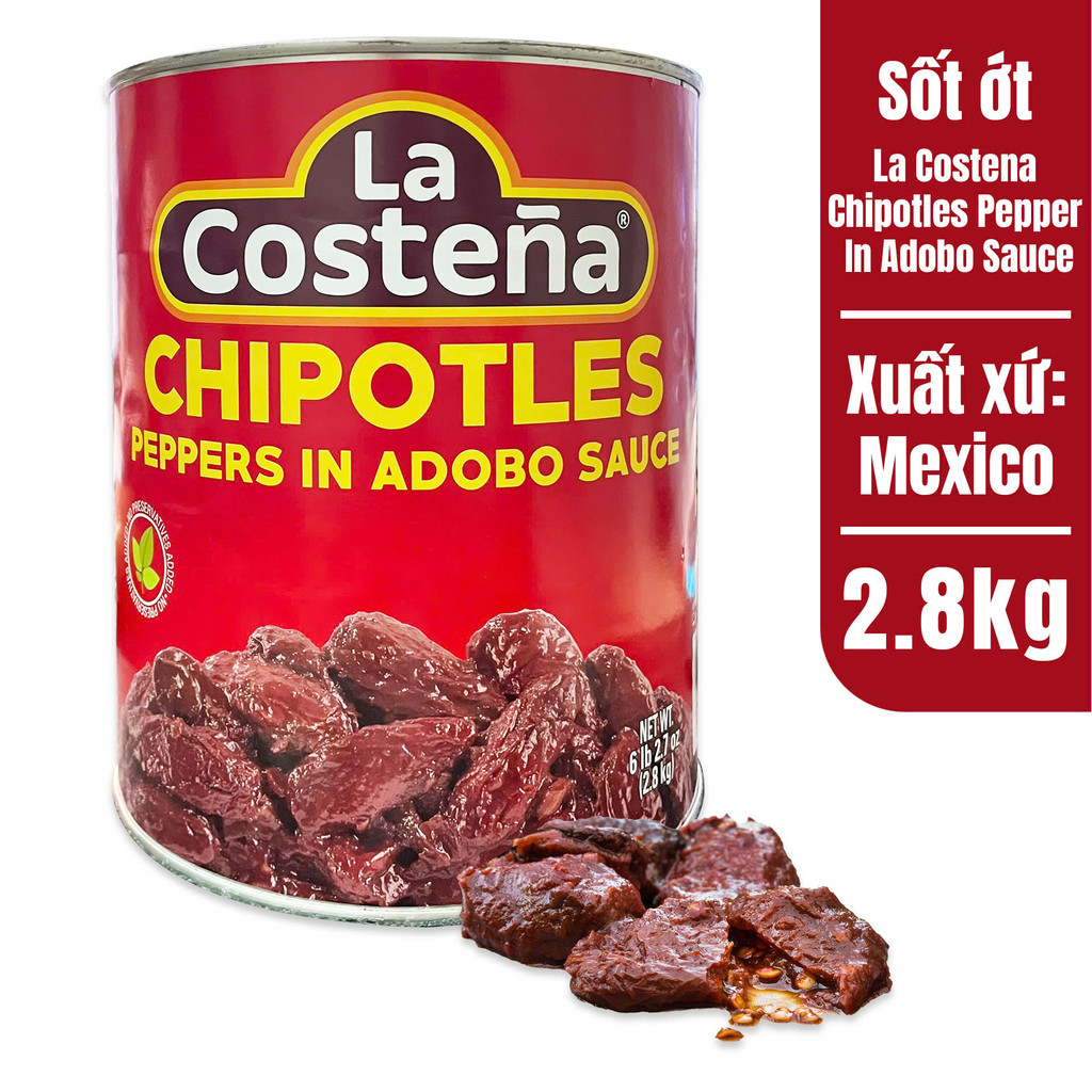 Ớt Chipotle Ngâm Sốt Adobo La Costena Chipotle Peppers In Adobo Sauce, Thùng 2.8kg | Shopee Việt Nam