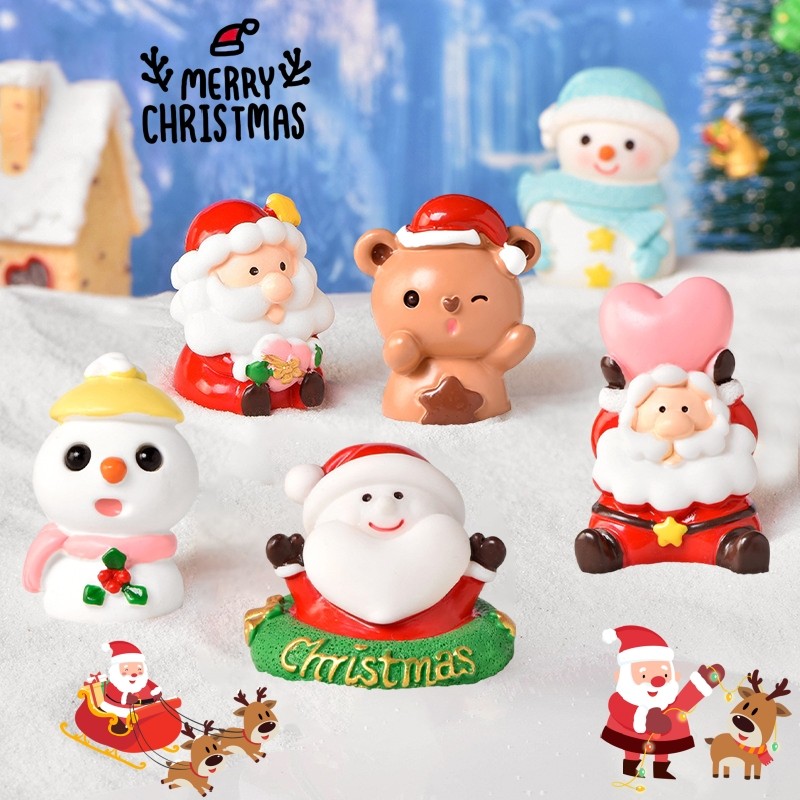 Tượng Ông Già Noel Phong Cảnh Tuyết Micro Trang Trí Phong Cảnh Trang ...