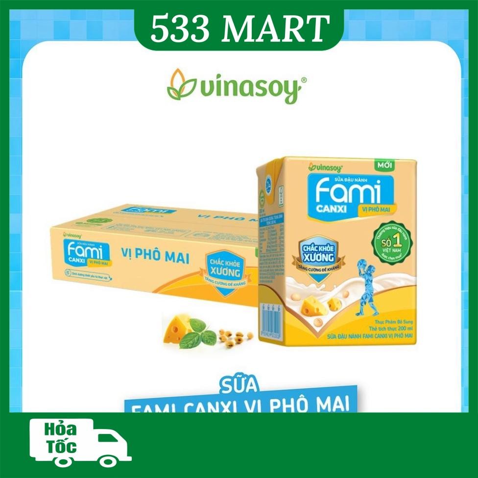 [HỎA TỐC HCM] THÙNG 36 HỘP SỮA ĐẬU NÀNH FAMI NGUYÊN CHẤT, FAMI CANXI x 200ML | Shopee Việt Nam