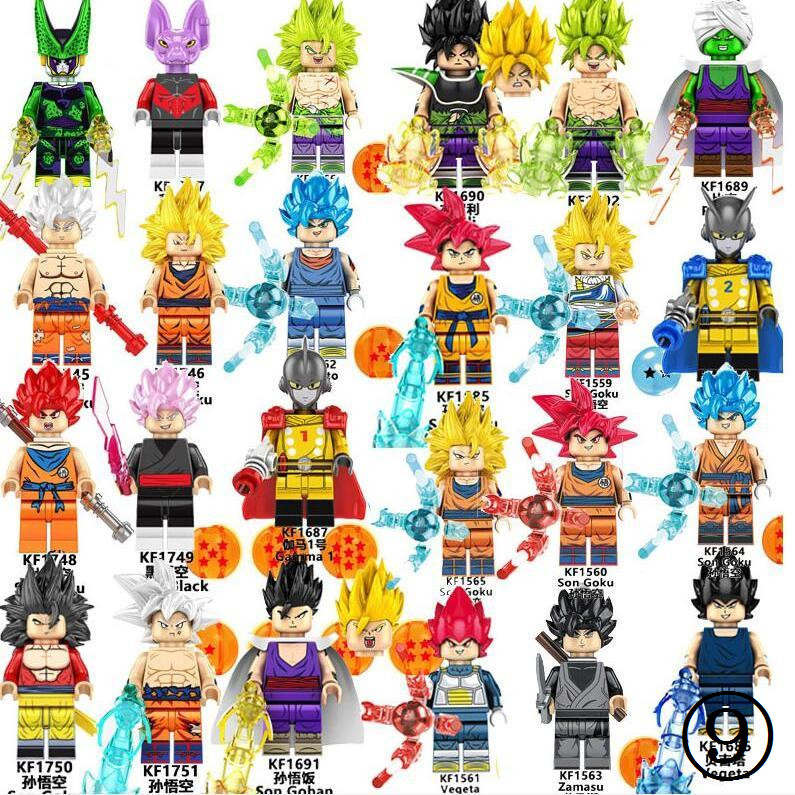 Tương thích với Lego Dragon Ball Broly Son Goku Vegeta Saru Giả Búp Bê ...