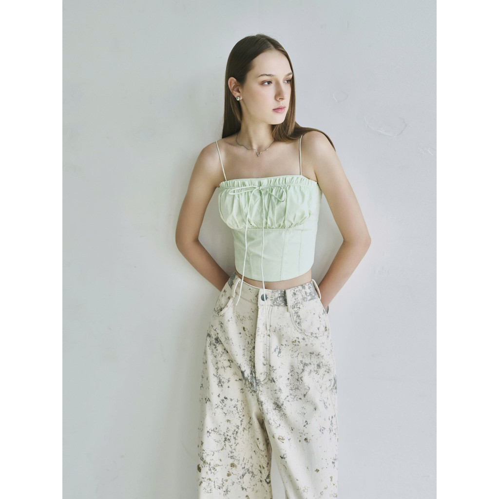 [DEZUS] Áo Corset Nhún Ngực Xanh Mint - MINTEE TOP - Y1BW250435 ...