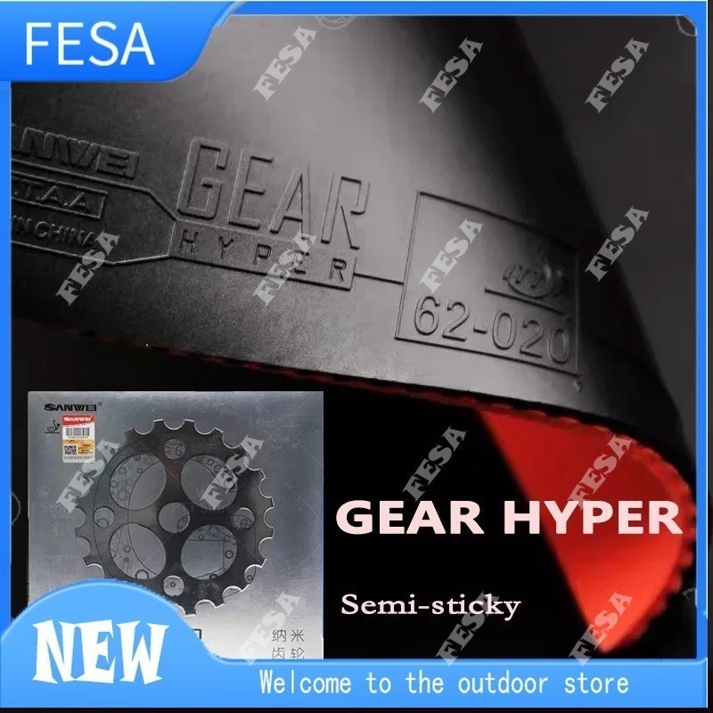 Sanwei GEAR HYPER Bóng Bàn Cao Su Bán Dính Ping Pong Tấm Cao Su Với Pre ...