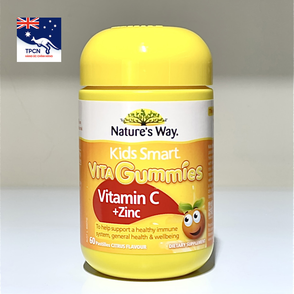 Kẹo Gum Vitamin C + Zinc Nature's Way Kids Smart Vita Gummies 60 viên ...