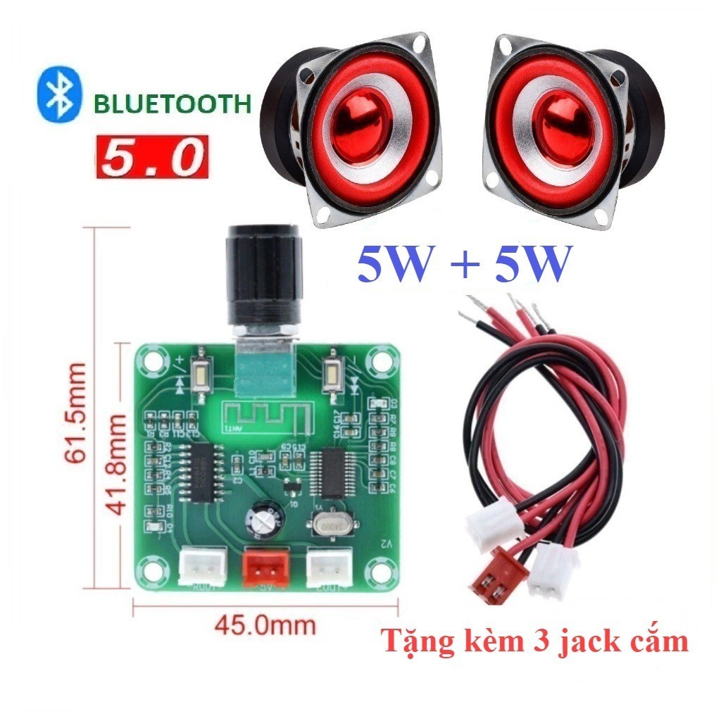 Mạch Loa bluetooth 5.0 Công suất 2 kênh 5W+5W XH-A158, Mạch khuếch đại ...