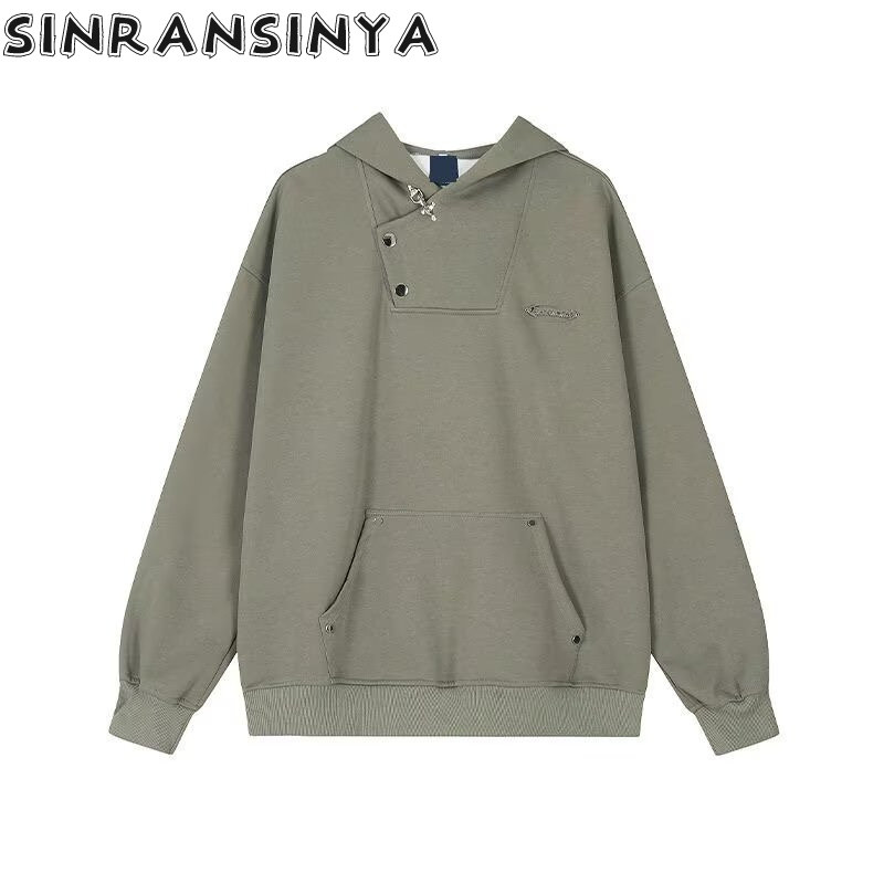 Sinransinya Áo hoodie nam mới, phong cách đường phố cổ điển Nhật Bản ...
