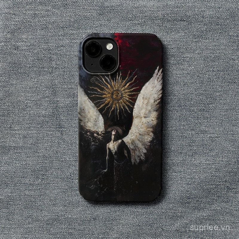 Ốp điện thoại Ốp cứng họa tiết mờ sáng tạo thiên thần cứu rỗi dùng cho iPhone 16 16promax 15 14 ...