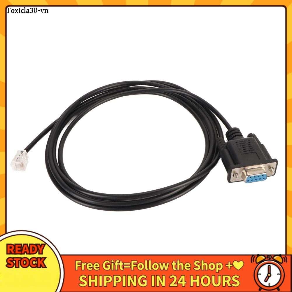 Bohemia RS232 DB9Pin Female to RJ11 RJ12 6P6C LAN Network Serial ...