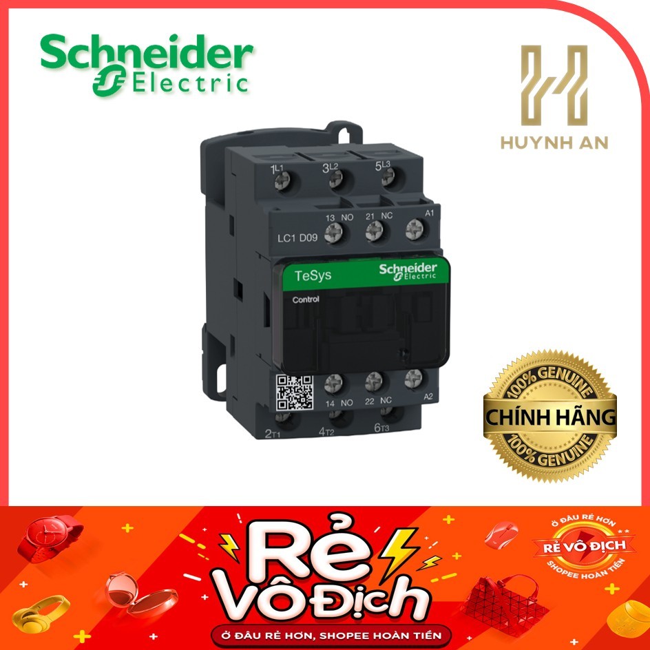 Khởi động từ Contactor - 3P(3NO) - Coil 110VAC - Schneider Electric - LC1D09F7 LC1D12F7 LC1D18F7 ...