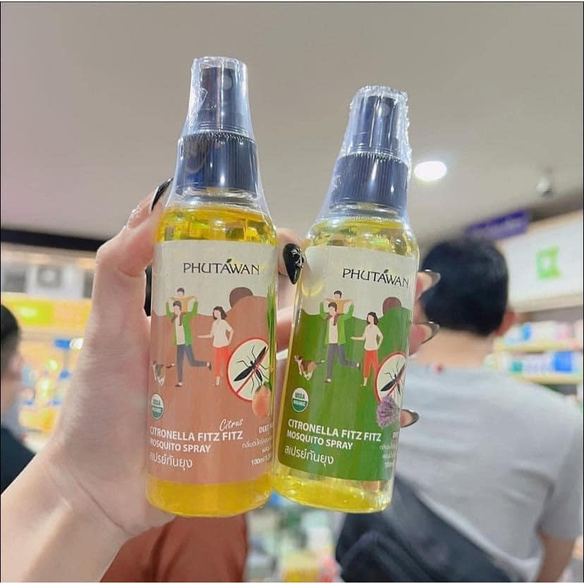 [Mới] Tinh Dầu Xịt Đuổi Muỗi, Côn Trùng Cho Mẹ Và Bé Phutawan Citronella Thái Lan 100ML - Jron ...