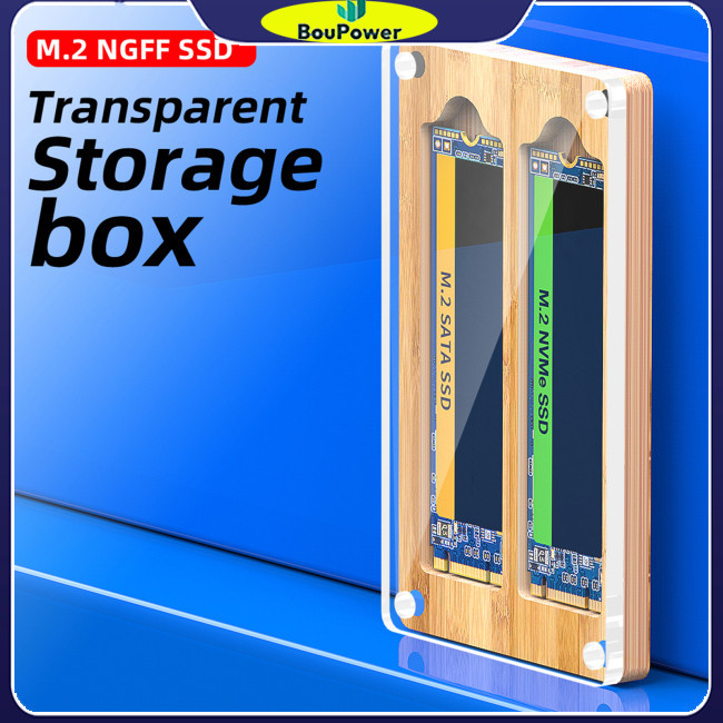 Khe cắm đôi M.2 / mSATA / NVMe Ssd Hộp bảo vệ ổ đĩa thể rắn Hấp thụ từ ...