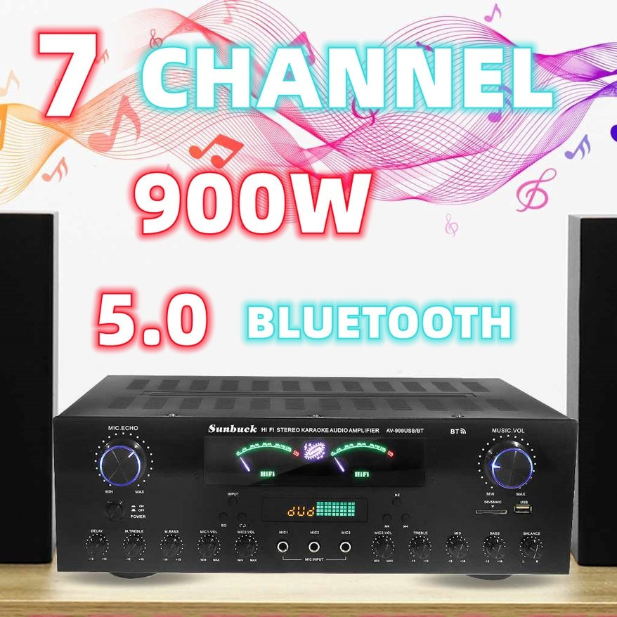 Amply karaoke Sunbuck AV 999 BT bass cực căng, công suất khủng 900w ...