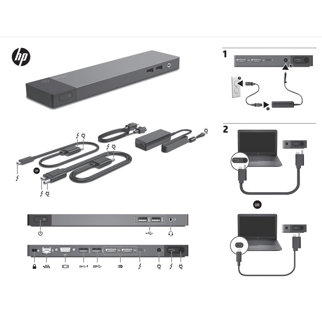 Dock mở rộng HP Elite/ZBook Thunderbolt 3 Docking Station HSTNN-CX01 ...