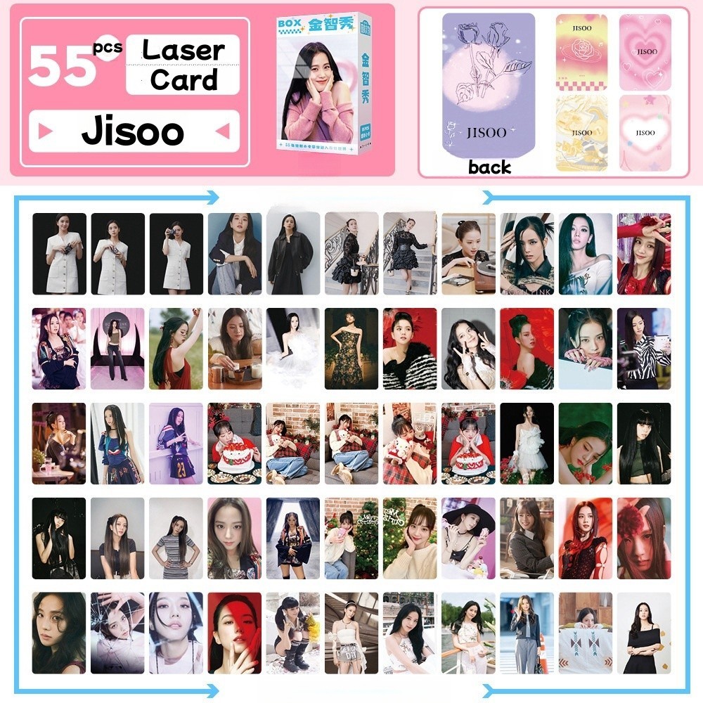 50-124pcs/box BP Laser Holographic Lomo Cards Season's Greetings In Your World JISOO LISA ROSE ...