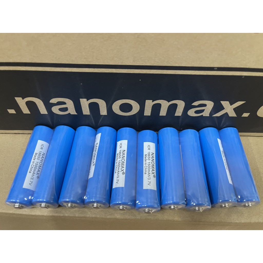 Pin Sạc Nanomax ICR 18650 Dung Lượng 1500mAh 3.7v Cho Loa Kéo, Micro Nanomax (giá 1 cặp ...