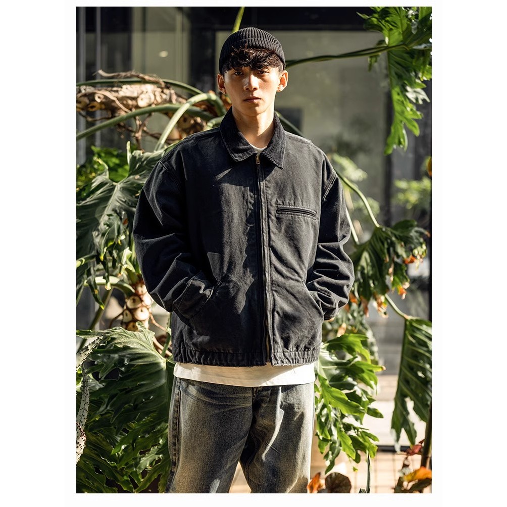 SAY CHIC Áo khoác American Retro Workwear Áo khoác đồng phục bóng chày ...