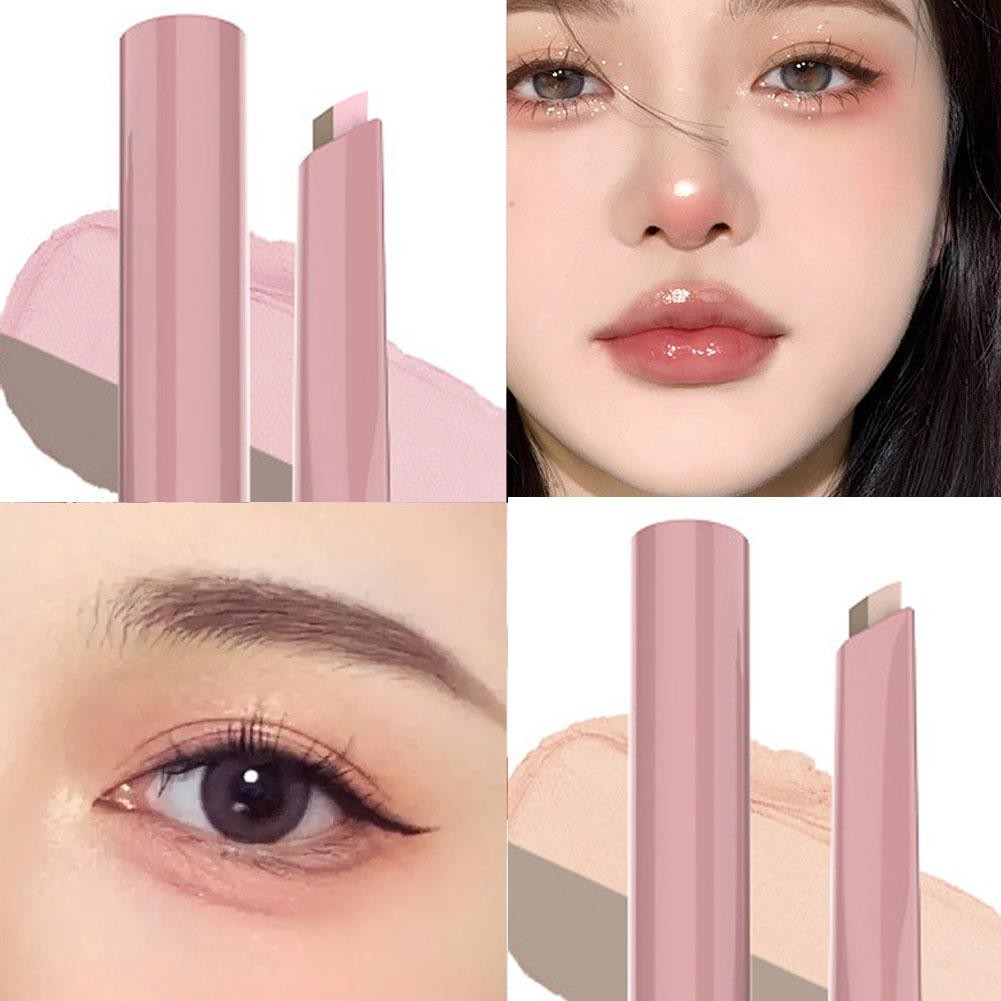DEZONE Double Spelling Silkworm Bút 2 Trong 1 Dolly Eye Pencil Túi Đựng Mắt Tự Nhiên Bút Chì ...