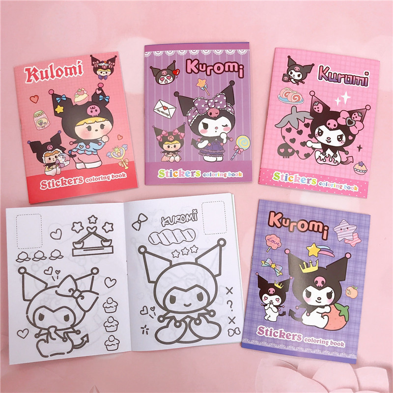 Hoạt Hình Sanrio Kuromi Tô Màu Và Tranh Notebook Kuromi Vẽ Sổ Tay Trẻ ...