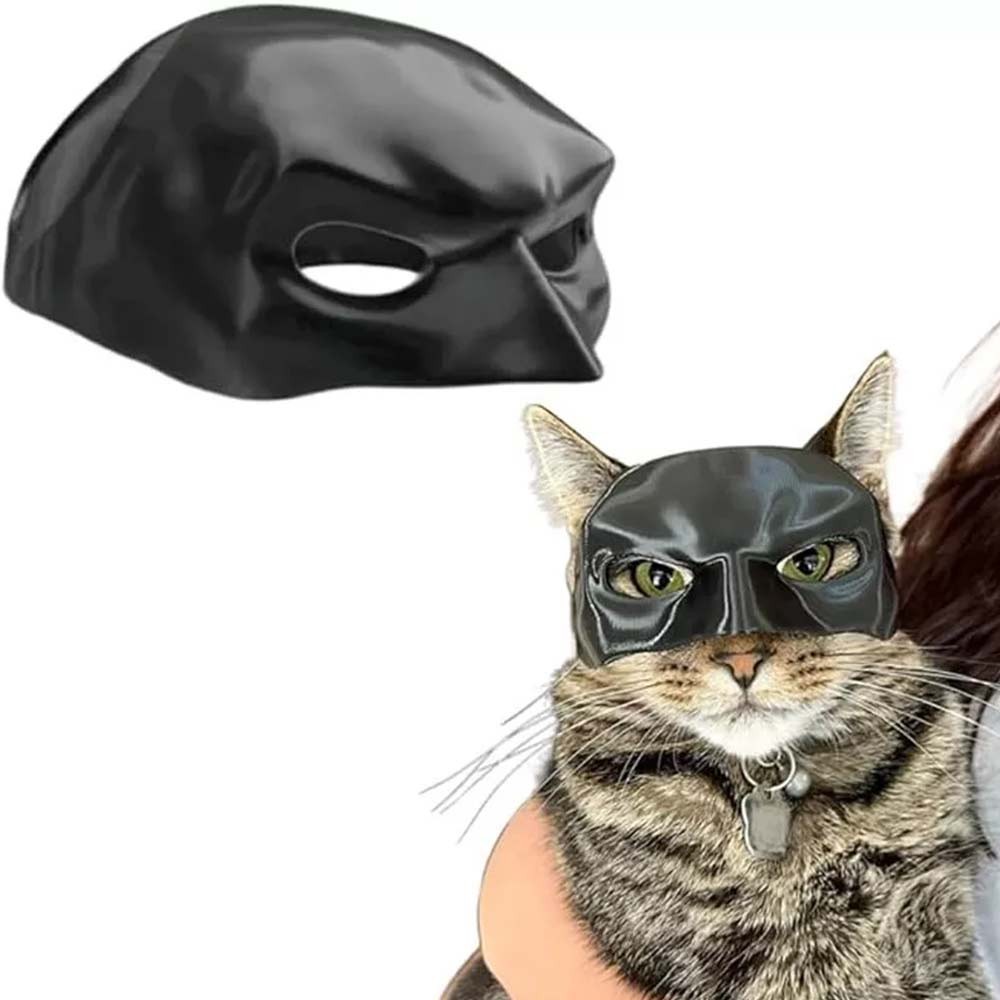 Bat Cat Mask Black Cat Halloween Half Face Mask Costume Role Play ...
