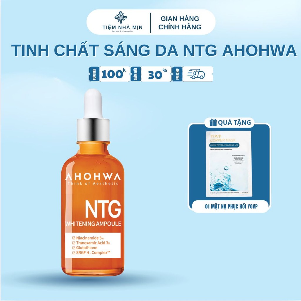 Tinh Chất Dưỡng Trắng AHOHWA Whitening Ampoule NTG Cải Thiện Sắc Tố ...