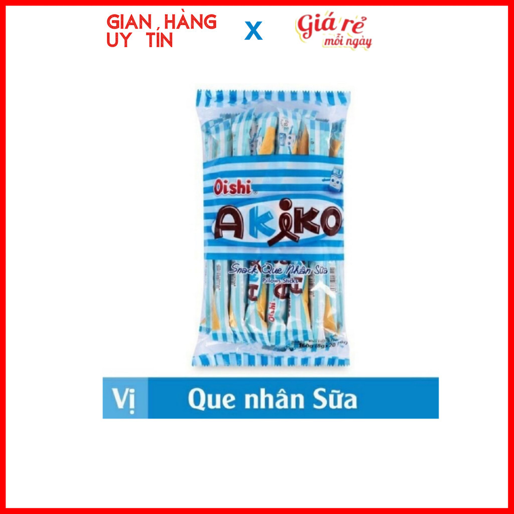 Bánh snack Akiko que nhân sữa Oishi nhiều vị banhkeochinhhang | Shopee ...
