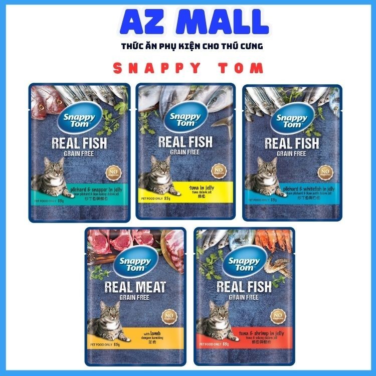 Pate Snappy Tom Cho Mèo Gói - 85g -Real Fish & Real Meat | Shopee Việt Nam