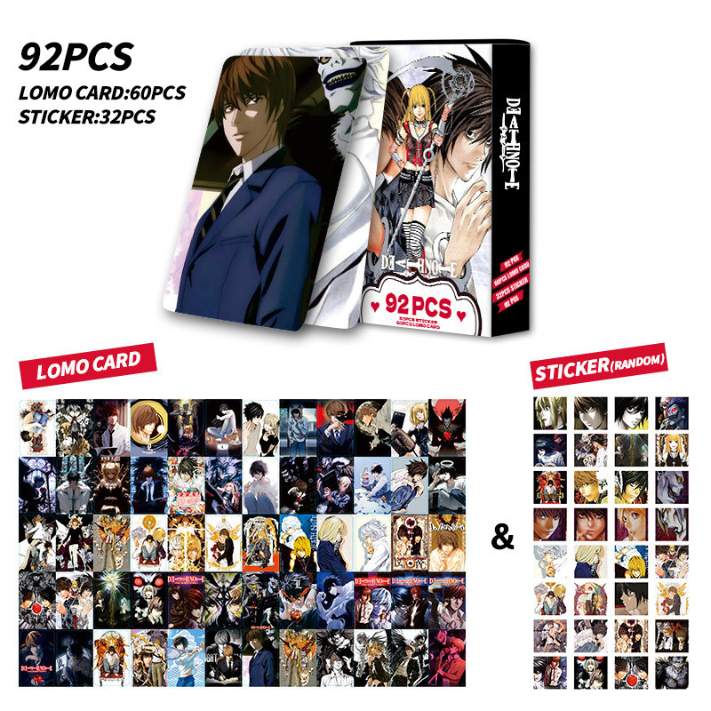 55-92pcs Manga Manhwa Death Note Throne of Seal Laser Holographic Lomo ...