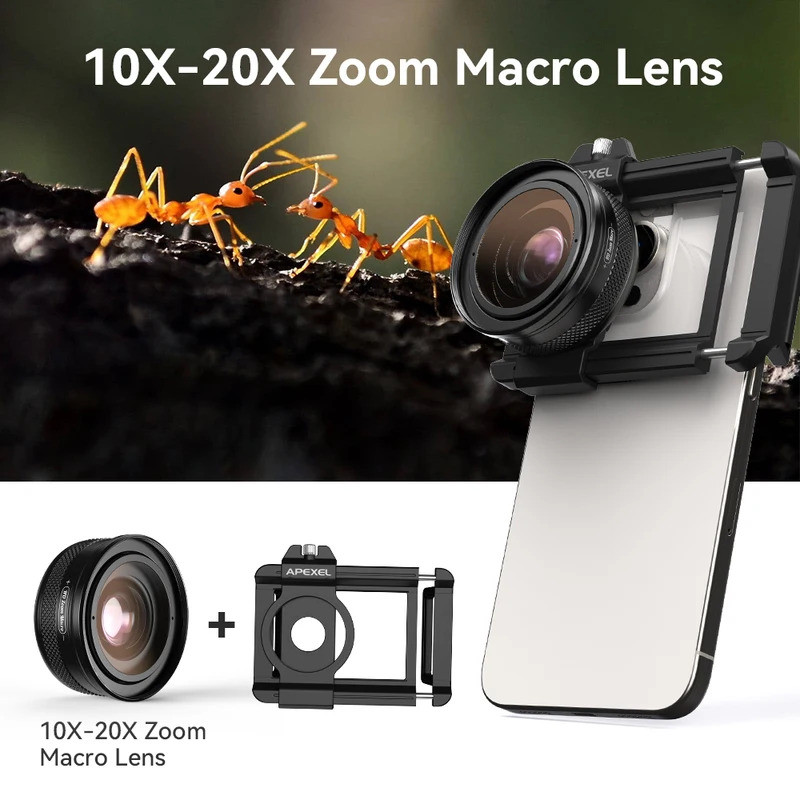 10x-20x Zoom Điện Thoại Di Động Ống Kính Macro 37MM Chủ Đề Ống Kính ...