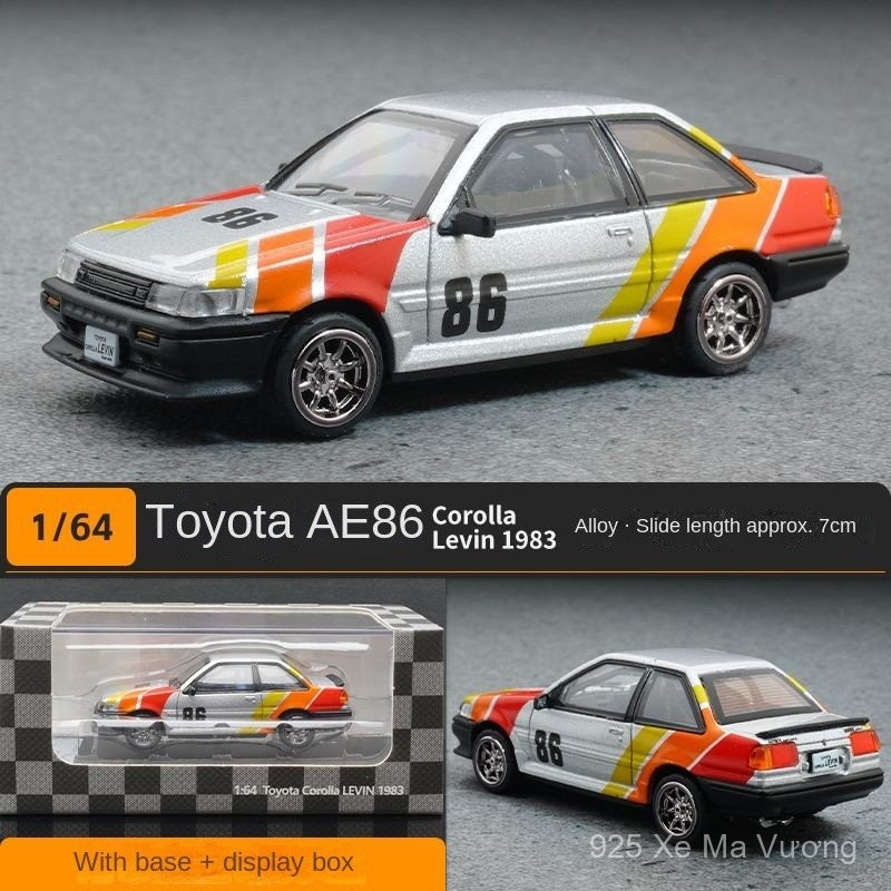 Mẫu xe ô tô DCT 1/64 mẫu xe ô tô hợp kim mới Toyota AE86 mô hình mô phỏng mẫu xe ô tô sưu tập ...