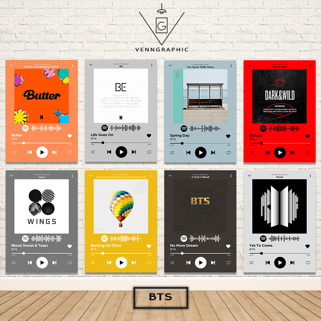 BTS - Poster Kpop A5 Spot!fy - Trang Trí Phòng - Dán Tường - Cao Cấp ...