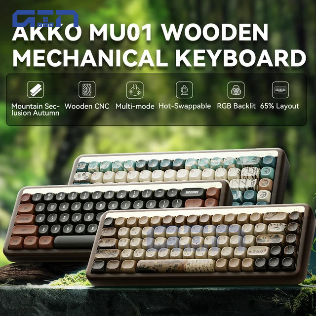 (Case Gỗ) Bàn phím cơ gỗ AKKO MU01 - MU02 (Hotswap,RGB / Multi-Modes) | Shopee Việt Nam